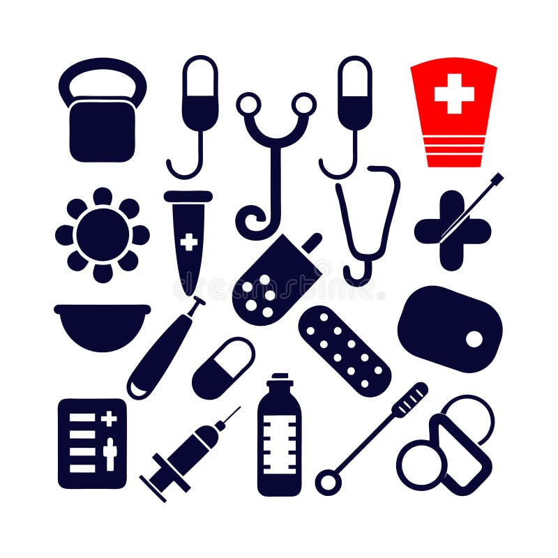 Clean Pattern of Doctor S Tools Vector Illustrations Art Stock Vector ...