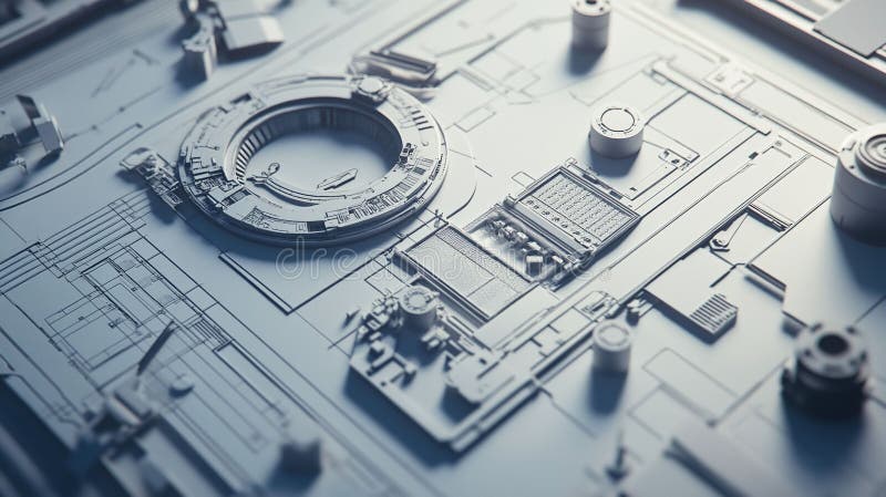 Clean Pattern Inspired by Technical Documentation and Blueprints Stock ...
