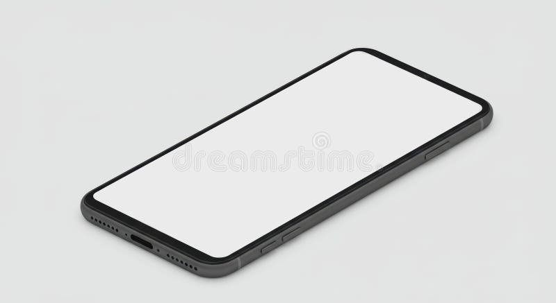 Clean Phone Interface Mockup Display Stock Illustration - Illustration ...