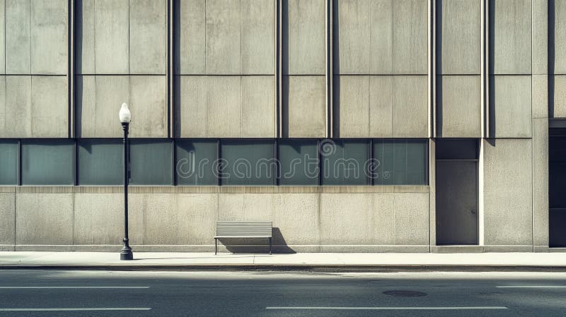 A Clean Photo of a Minimalist Facade with Sharp Lines and Concrete ...