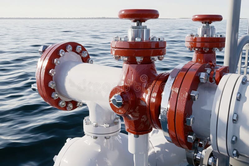 Clean Pipeline Valve with Red Handle Designed for Efficient ...