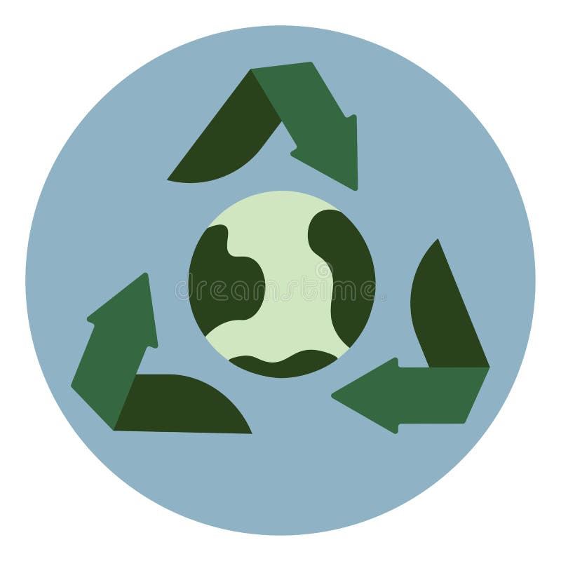 Clean planet, icon stock vector. Illustration of flat - 260375811