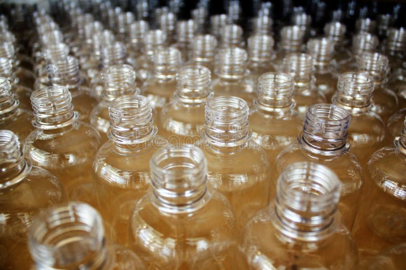 Clean Plastic Bottles Stacked Stock Photo - Image of ecology ...