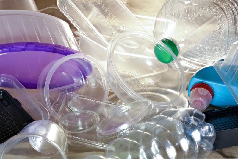 Clean Plastic Containers and Bottles. Separate Waste Collection Stock ...