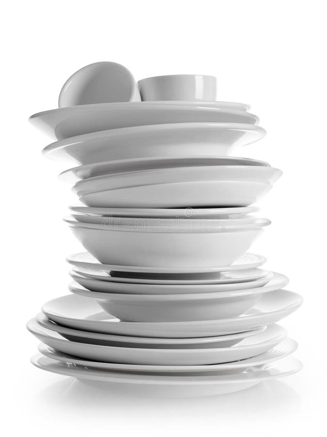 Clean plates stack stock image. Image of drink, heap - 107690829