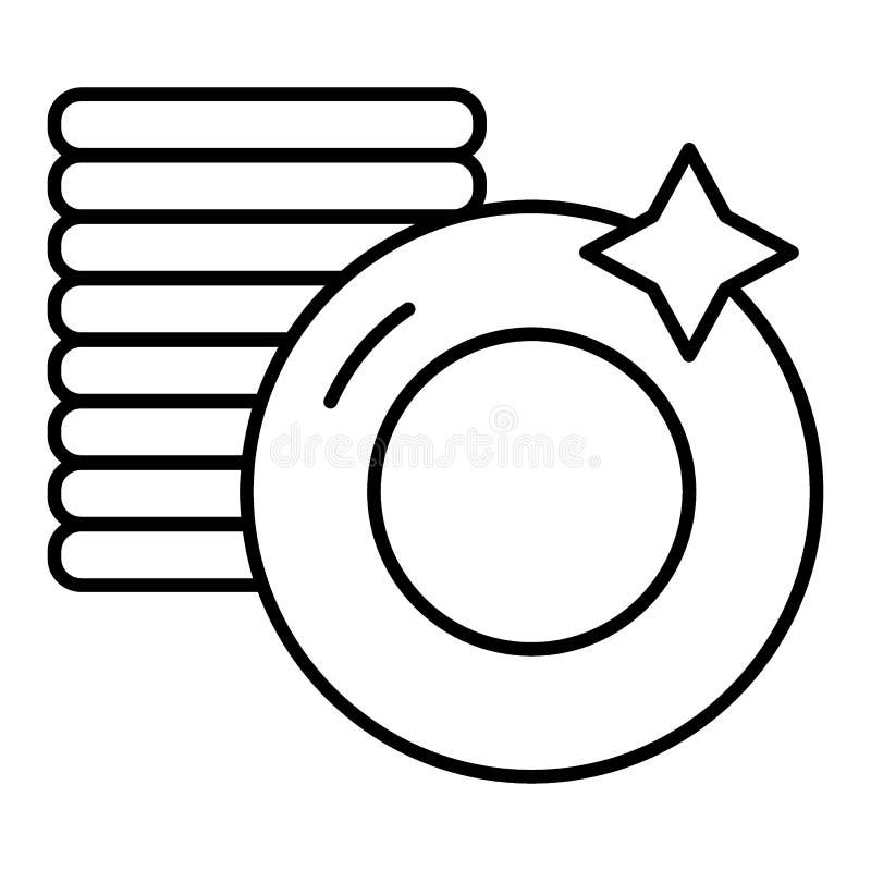 Stack of Clean Plates Line Icon. Pile of Plates Vector Illustration ...
