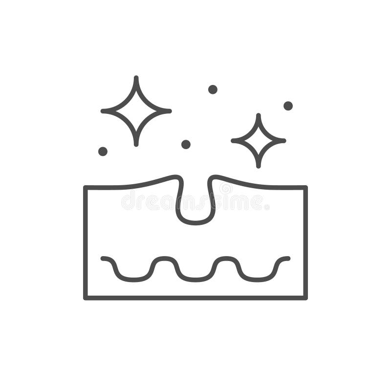 Clean Pores Line Outline Icon Stock Vector - Illustration of line ...