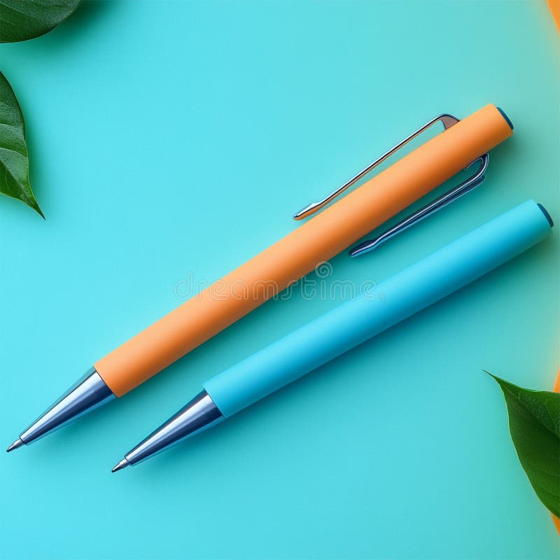 Clean Presentation Pen Mockup and Ballpoint Mockup in Metallic Form ...