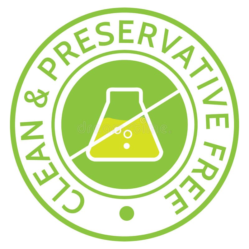 Preservative Free with Beaker in Icon Stock Illustration - Illustration ...
