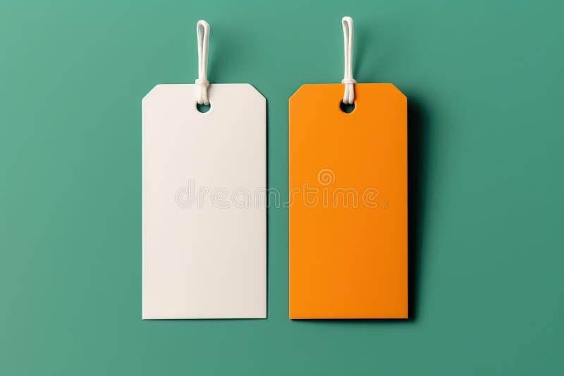 Clean Price Tags, Mock Up Style. AI Generated Stock Illustration ...