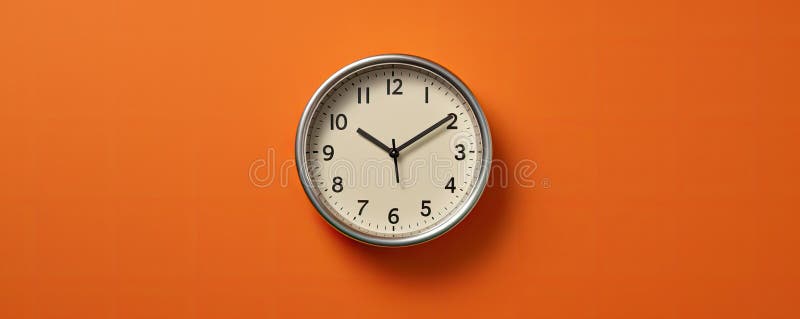 Clean and Professional Business Backdrop with a Minimalist Clock Face ...