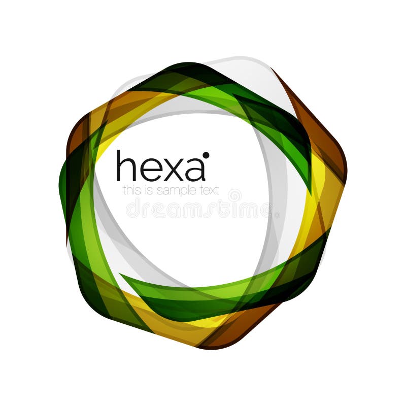 Clean Professional Business Hexagon Emblem Stock Vector - Illustration ...