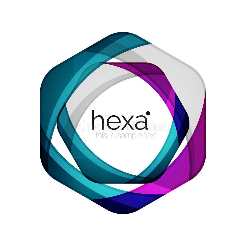 Clean Professional Business Hexagon Emblem Stock Vector - Illustration ...