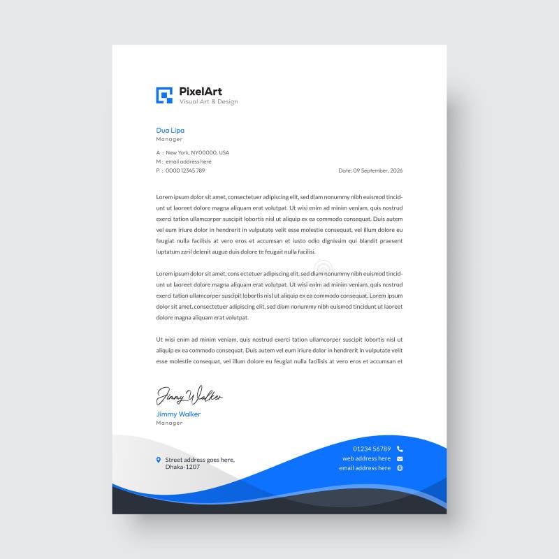 Letter Header Format Company Letter Head Template | PosterMyWall