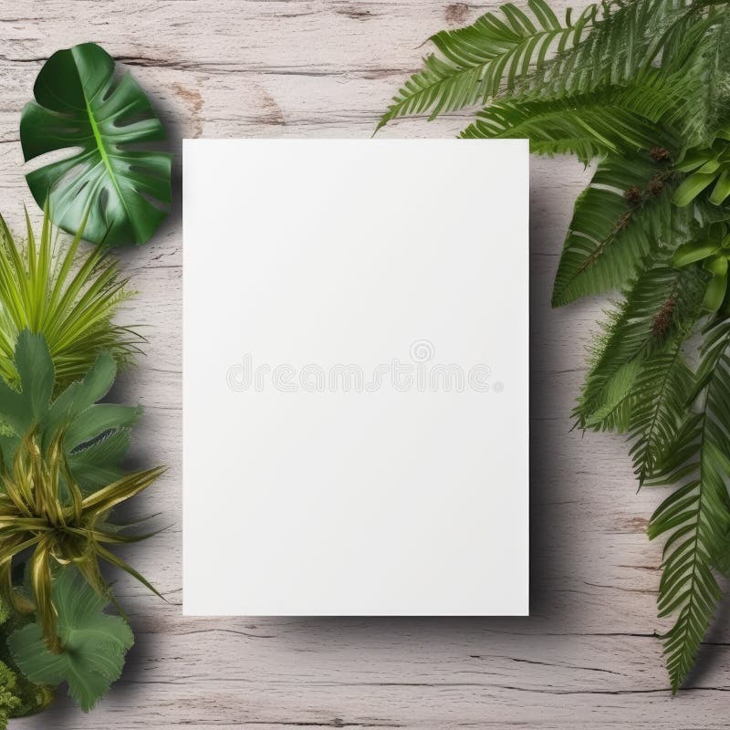 Clean and Professional 8x11 Paper Mockup for Presentations Stock ...