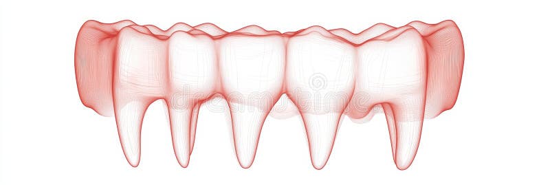 A Clean and Professional Schematic Showcasing a Dental Arch with Ample ...