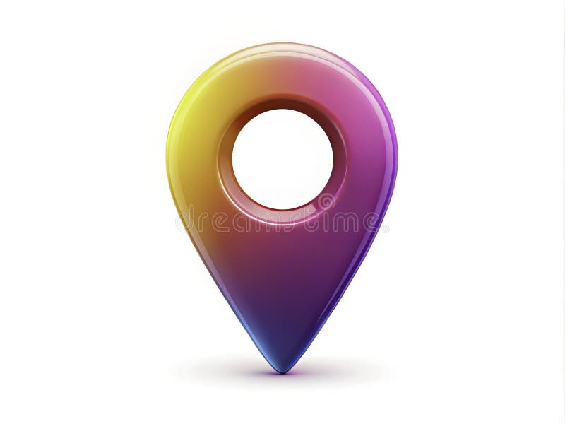 Modern, Minimalist Pin Locator Icon Vector Template for Navigation ...
