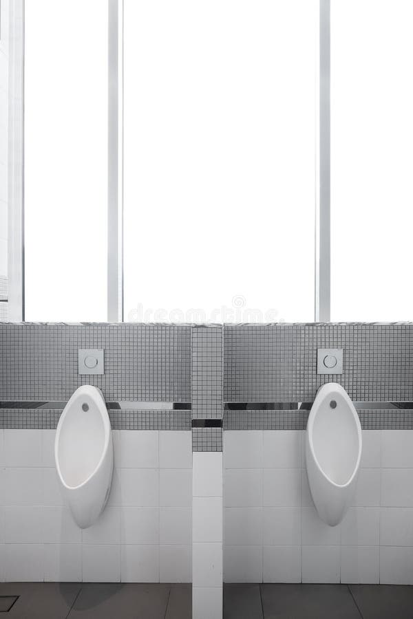 Clean Public Men Toilet Room, Wc Stock Image - Image of hygiene, flush ...