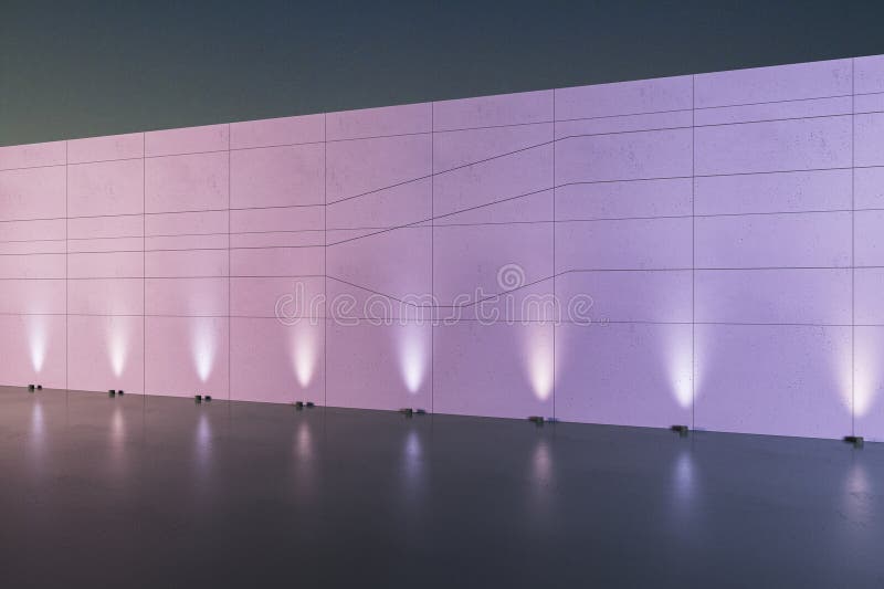 Clean Room with Lights. 3D Rendering Stock Illustration - Illustration ...