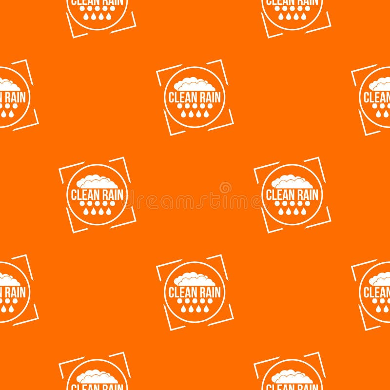 Clean Rain Pattern Vector Orange Stock Vector - Illustration of drop ...