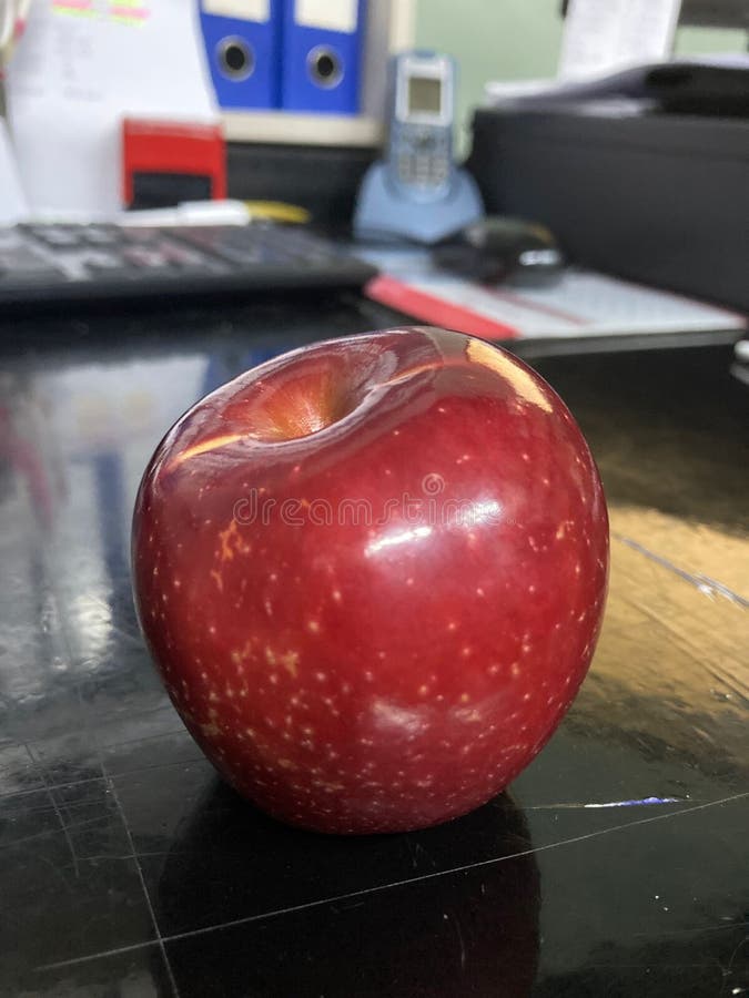 Clean Red Apple 112 stock photo. Image of lighting, apple - 261177532