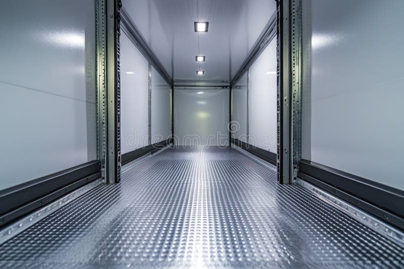 Clean Refrigerated Truck Interior, Spacious and Ready for Loading Goods ...