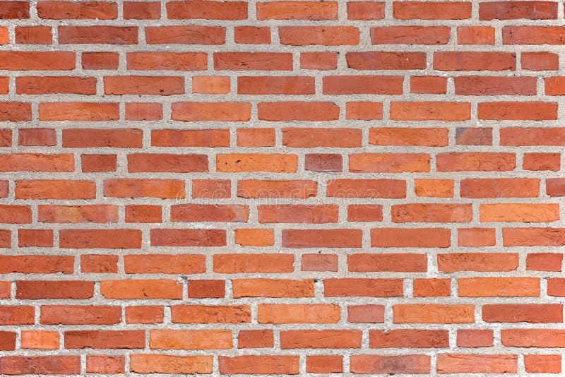 Clean and Regular Red Brick Wall Stock Image - Image of bricks ...