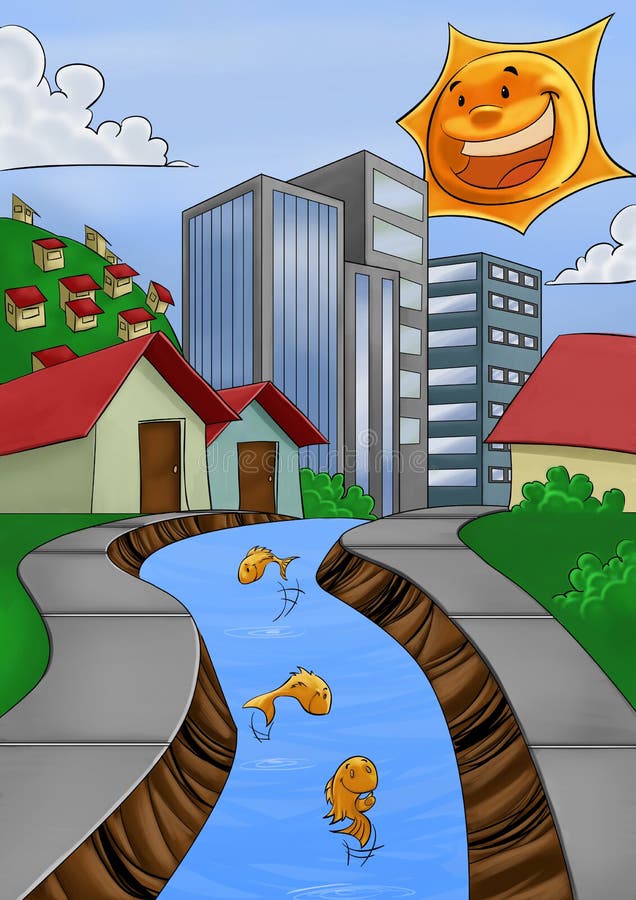 Clean river stock illustration. Illustration of public - 25233306