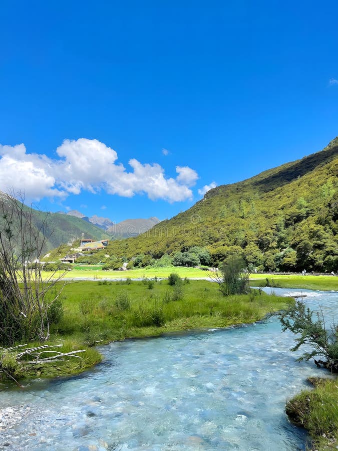 Clean River Water Flowing in the Mountains Stock Image - Image of ...
