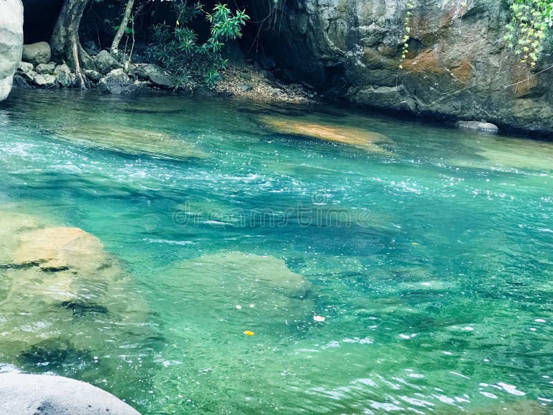 Clean River Water Stock Image Stock Image - Image of flowing, rock ...