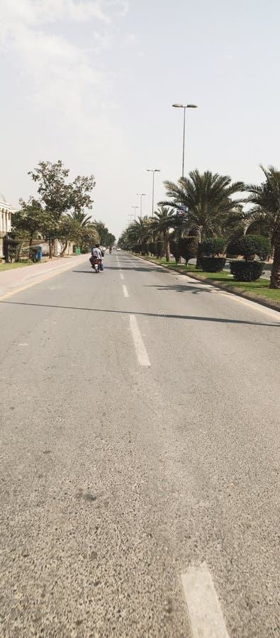 Clean Roads View in Lahore Pakistan Stock Image - Image of sidewalk ...