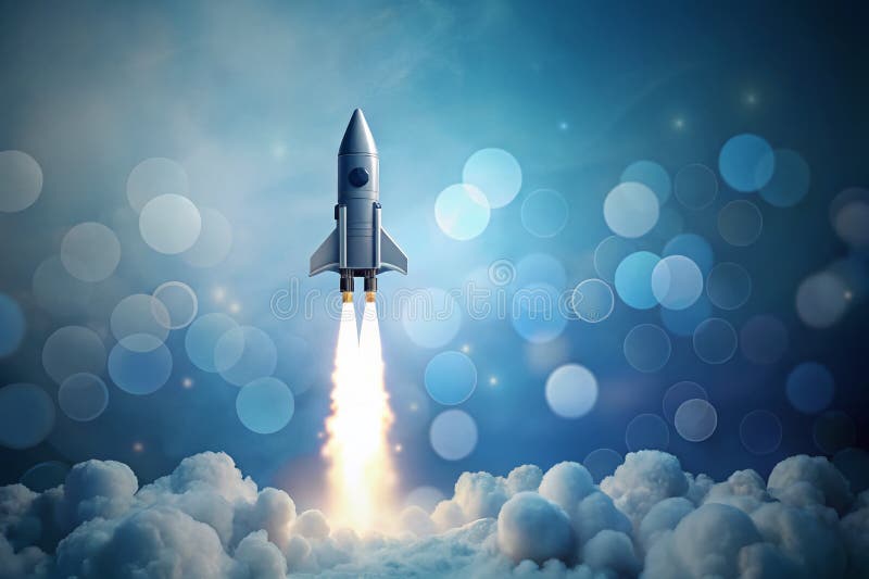 Clean Rocket Launch Animation Seamless Loop Alpha Channel Stock Footage ...