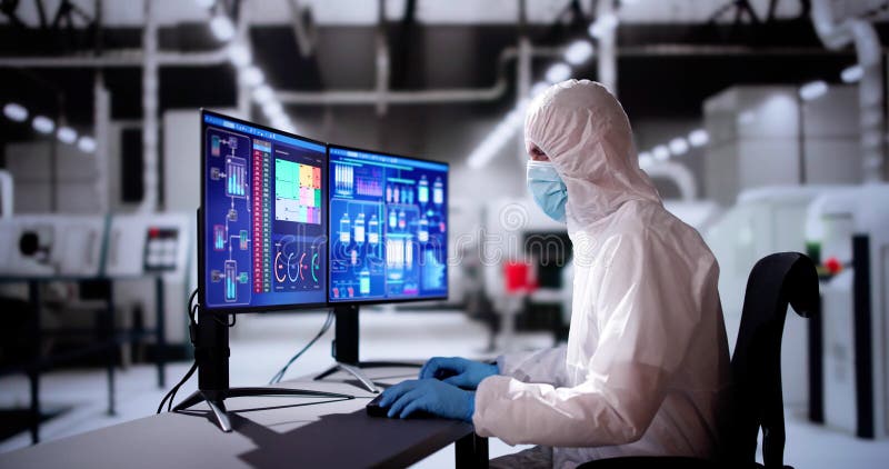 Clean Room Factory Facility Control Panel Stock Illustration ...