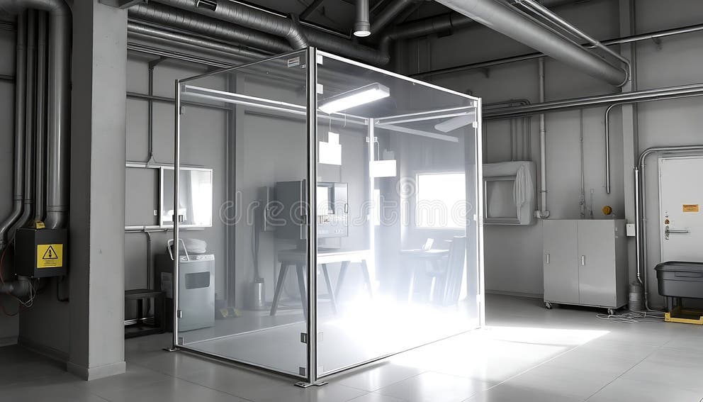 Clean Room Interior, Sterile Environment and Modern Space Generative AI ...