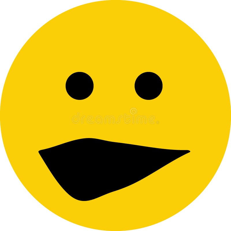 (clean Round Yellow Black Flat Emoji Isolated on White-08 [Converted ...