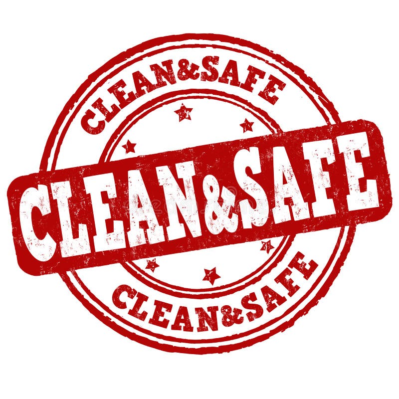 Clean and Safe Grunge Rubber Stamp Stock Vector - Illustration of ...