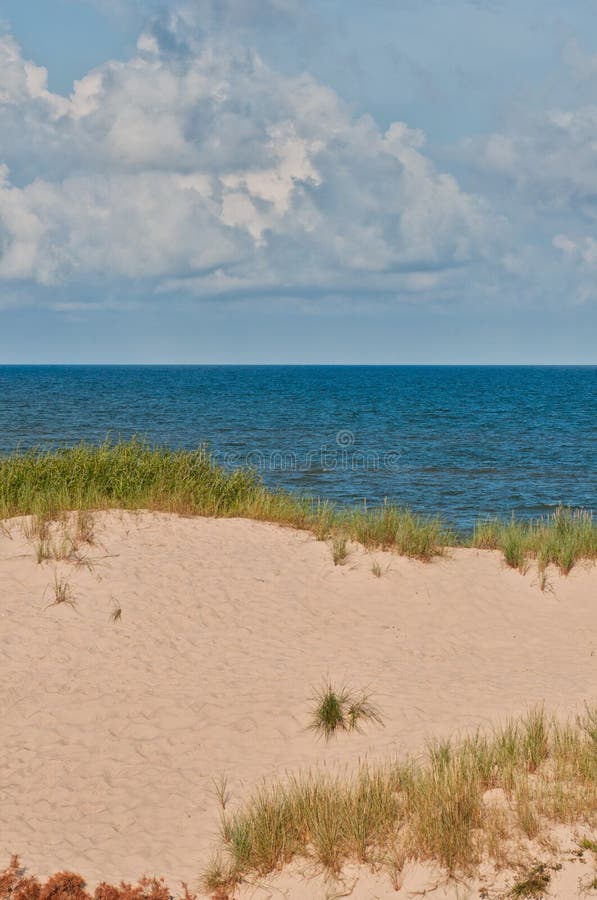 Clean Sand Beach and Blue Sky and Sea Stock Image - Image of holiday ...