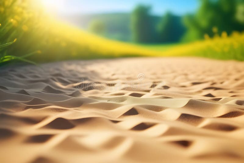 Clean Sand on the Beach. Generative AI Stock Illustration ...