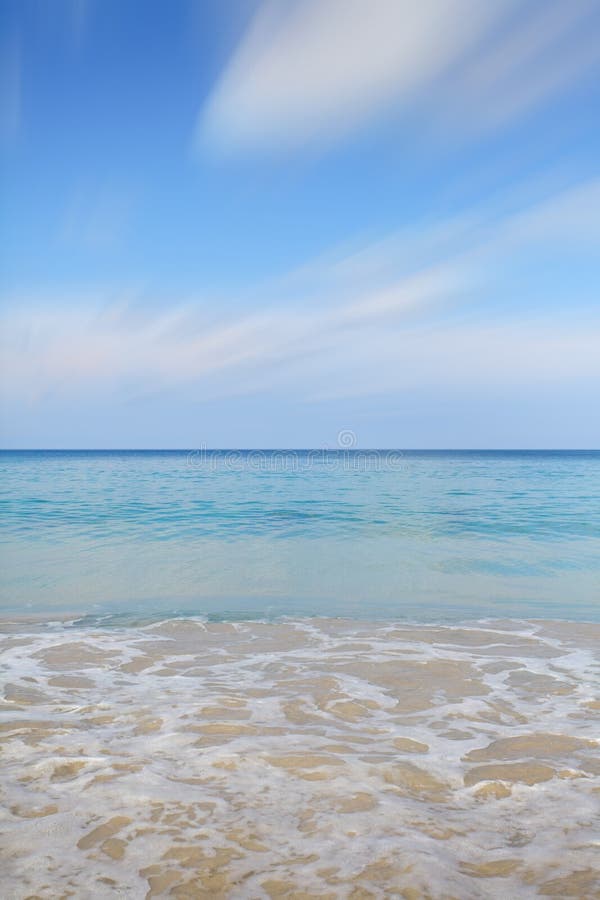Clean Sea Water and Nice Blue Sky Stock Image - Image of romantic ...