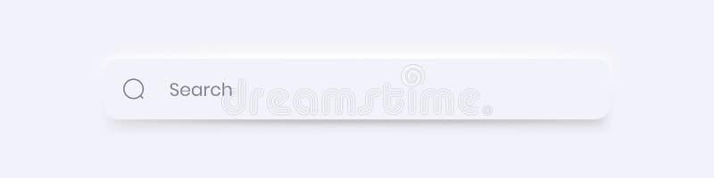 Clean Search Bar Icon. Neumorphism Design. Web Search Button Stock ...