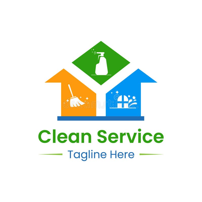Clean Service Logo Design Template. Stock Vector - Illustration of ...