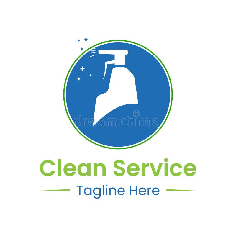 Clean Service Logo Design Template. Stock Vector - Illustration of ...