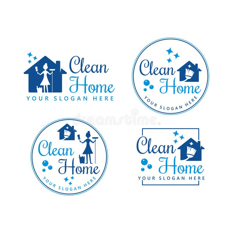 Clean Service Logo Vector Set Design Template Stock Illustration ...