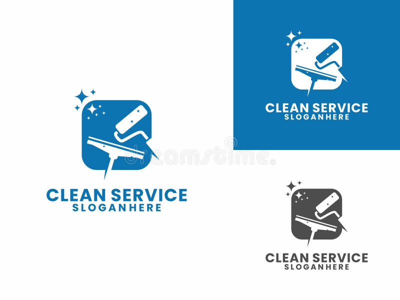 Clean Service Modern Logo Design Icon. Cleaning Logo Design Vector ...