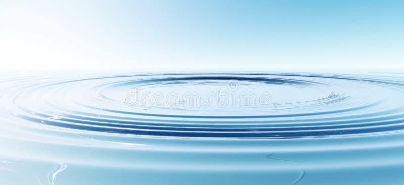 Clean Shallow Water with a Circular Centered Pool. Stock Image - Image ...