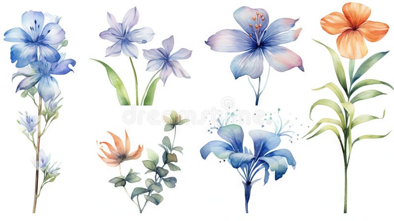 Clean and Sharp Lines on White Watercolor Background Stock Illustration ...