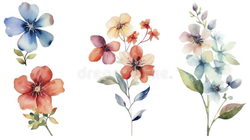 Clean and Sharp Lines on White Watercolor Background Stock Illustration ...