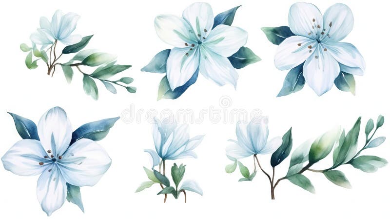Clean and Sharp Lines on White Watercolor Background Stock Illustration ...