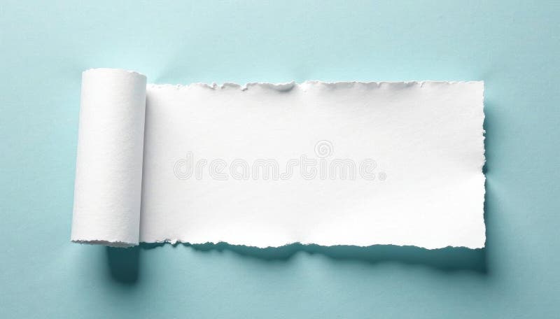 Clean, Sharp Tear with Frayed Fibers on White Paper , Texture, Craft ...