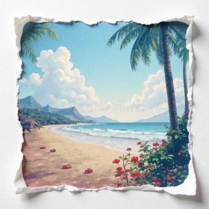 Clean, Sharp, Unevenly Ripped White Paper Edges , Abstract, Frame Stock ...